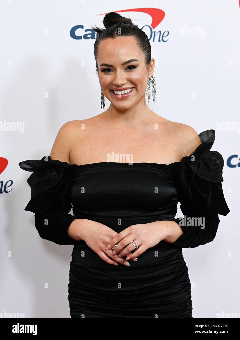 Emily Curl attends Z100's iHeartRadio Jingle Ball at Madison Square ...