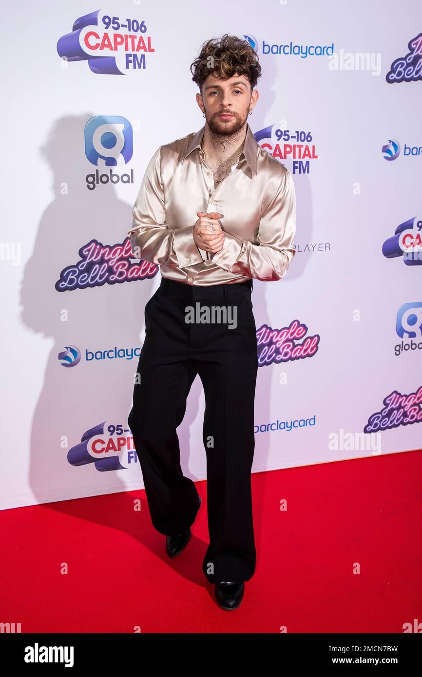 Tom Grennan poses for photographers upon arrival at the Jingle Bell ...