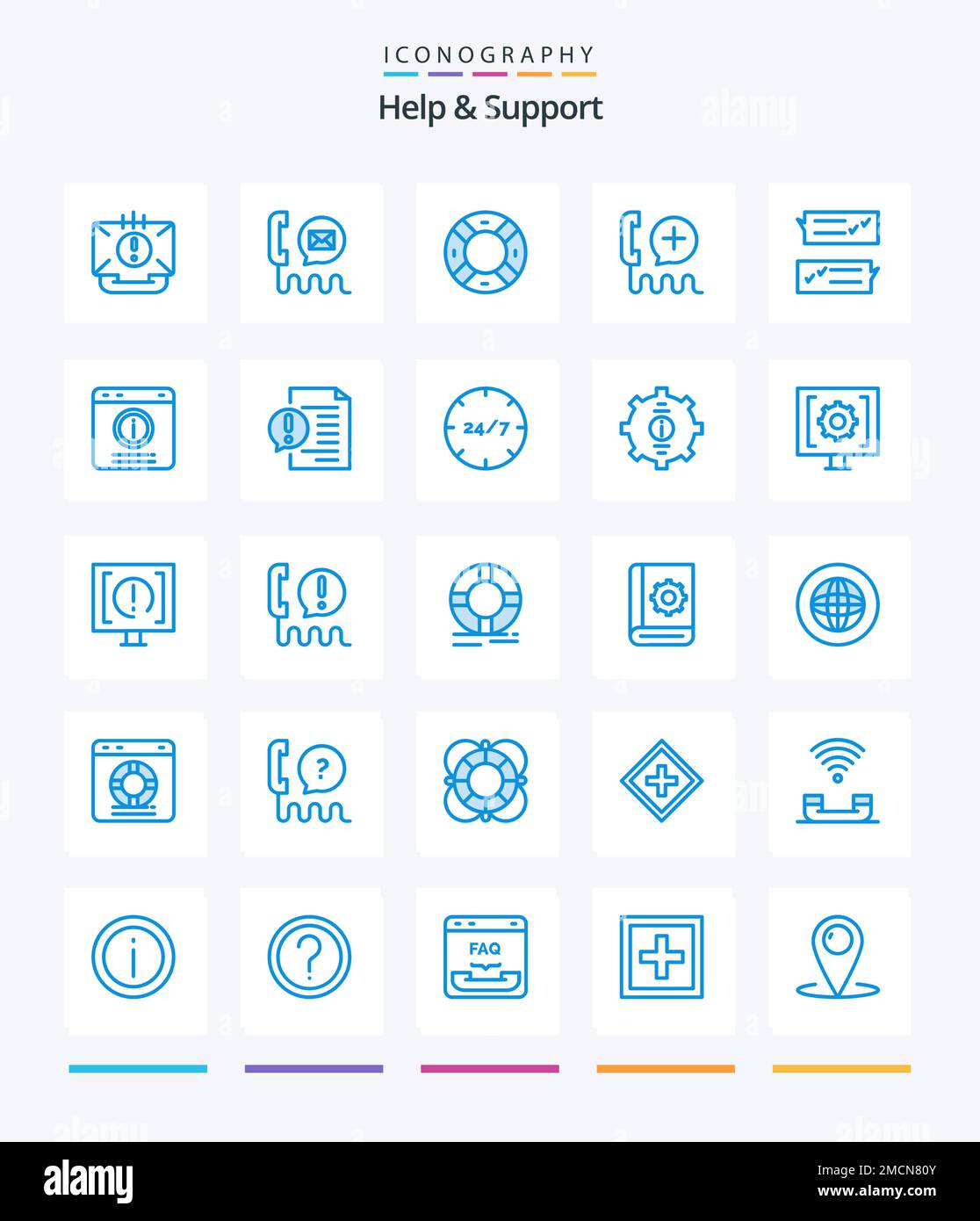 Creative Help And Support 25 Blue icon pack Such As help. chat. ui ...