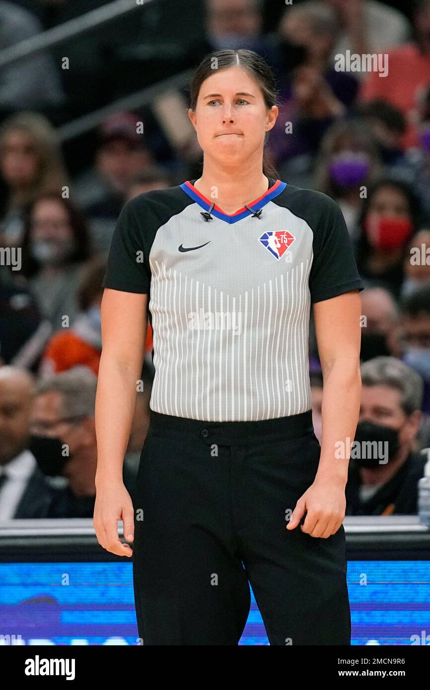 NBA referee Natalie Sago (9) during the second half of an NBA ...