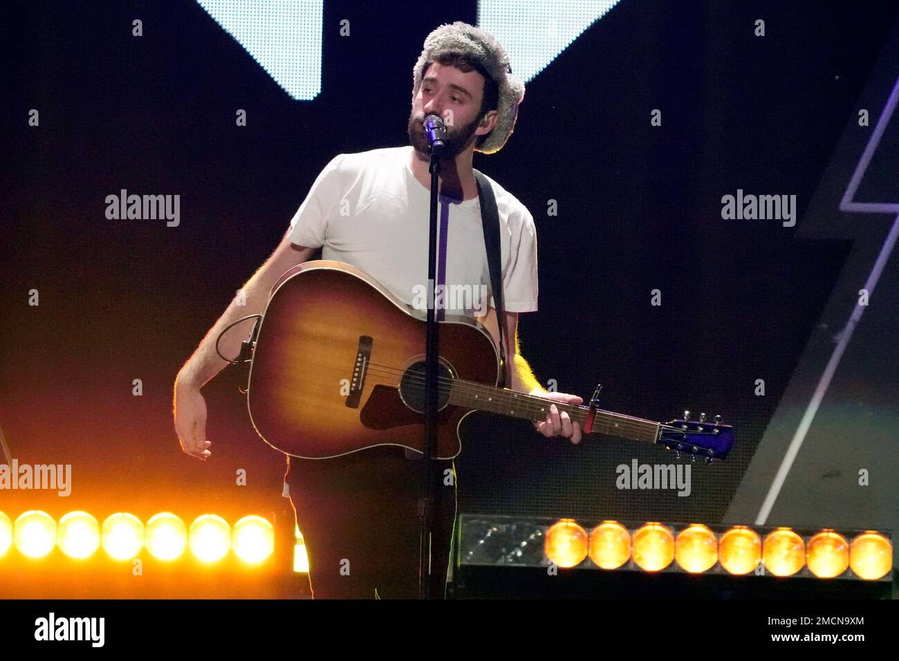 Adam Brett Met from the band AJR performs at Z100's iHeartRadio Jingle ...