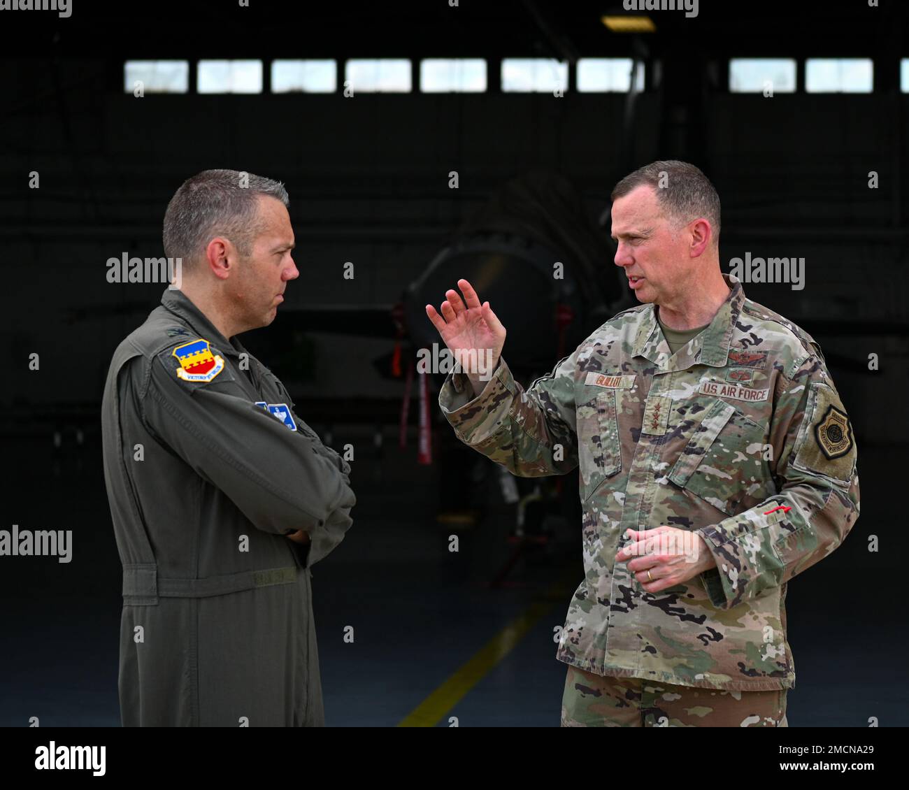 U.S. Air Force Lt. Gen. Gregory M. Guillot, right, Ninth Air Force (Air ...
