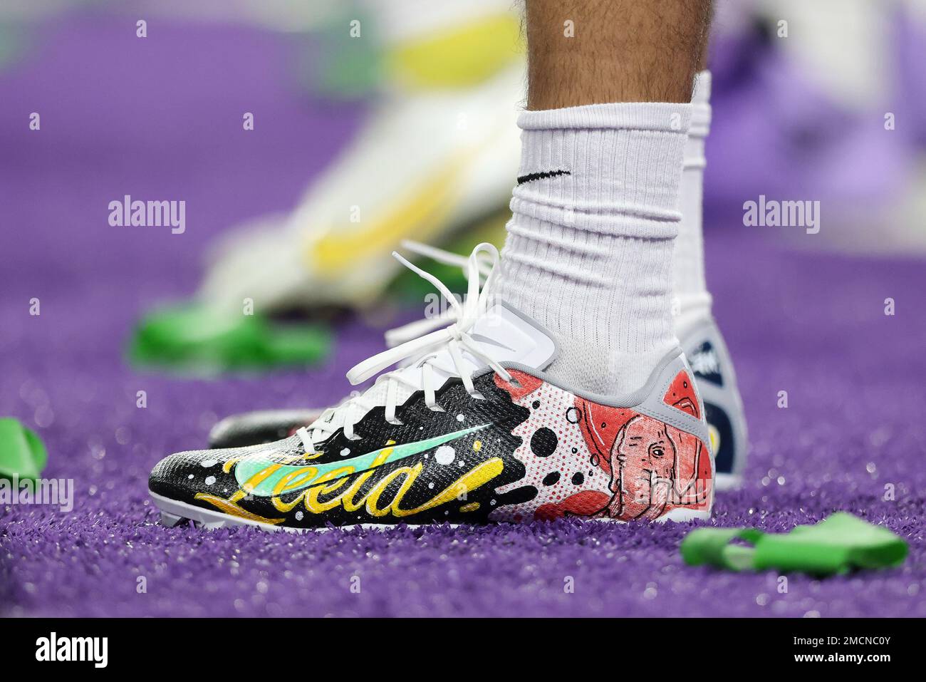 Minnesota Vikings linebacker Troy Dye's creates are shown during the ...