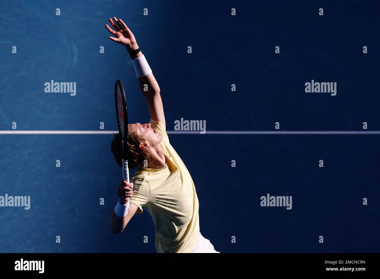 Melbourne, Victoria, Australia. 22nd Jan, 2023. MELBOURNE, AUSTRALIA - JANUARY 22: Sebastian ...