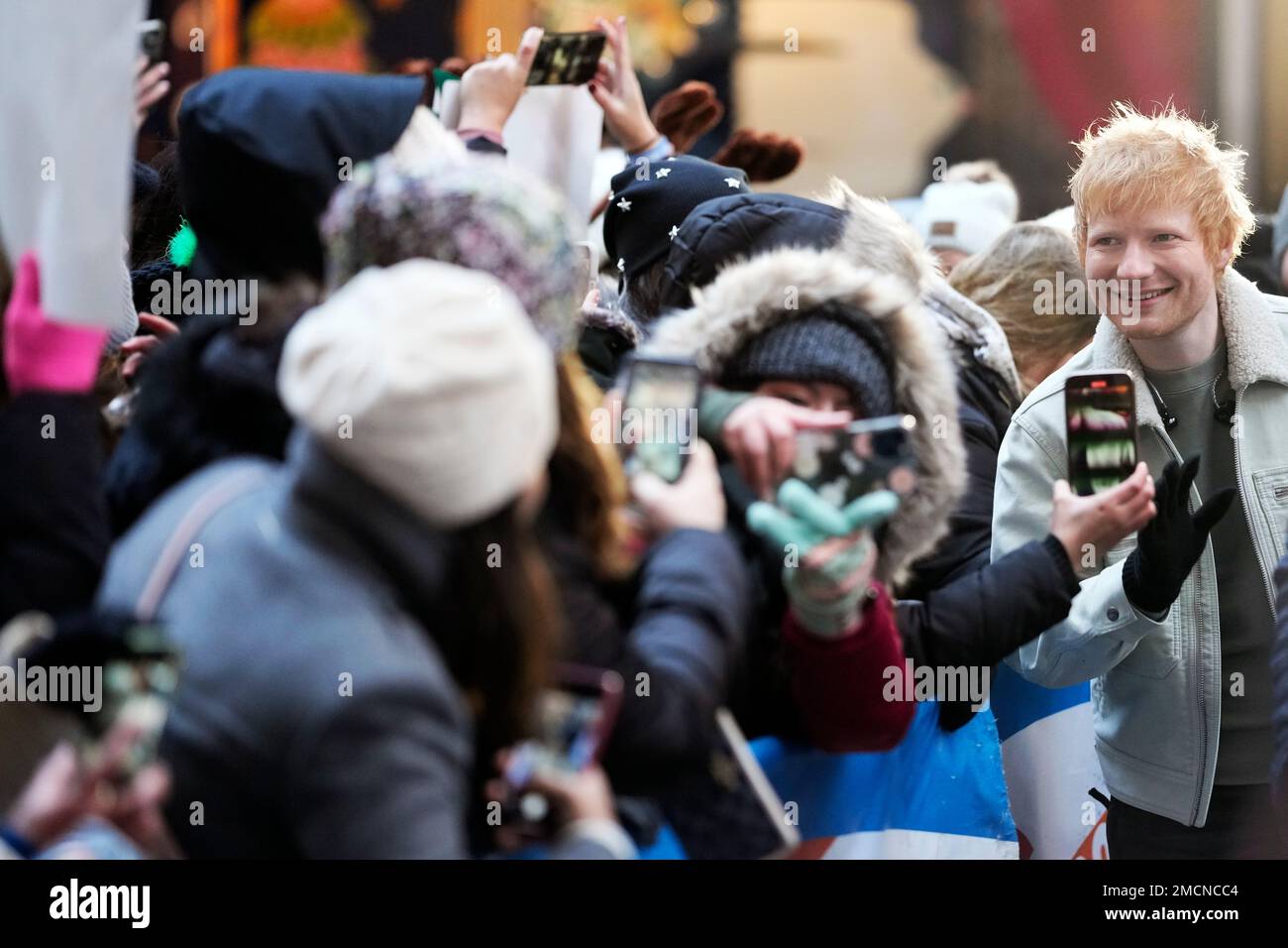 Ed Sheeran meets with fans before performing on NBC's "Today" show at ...