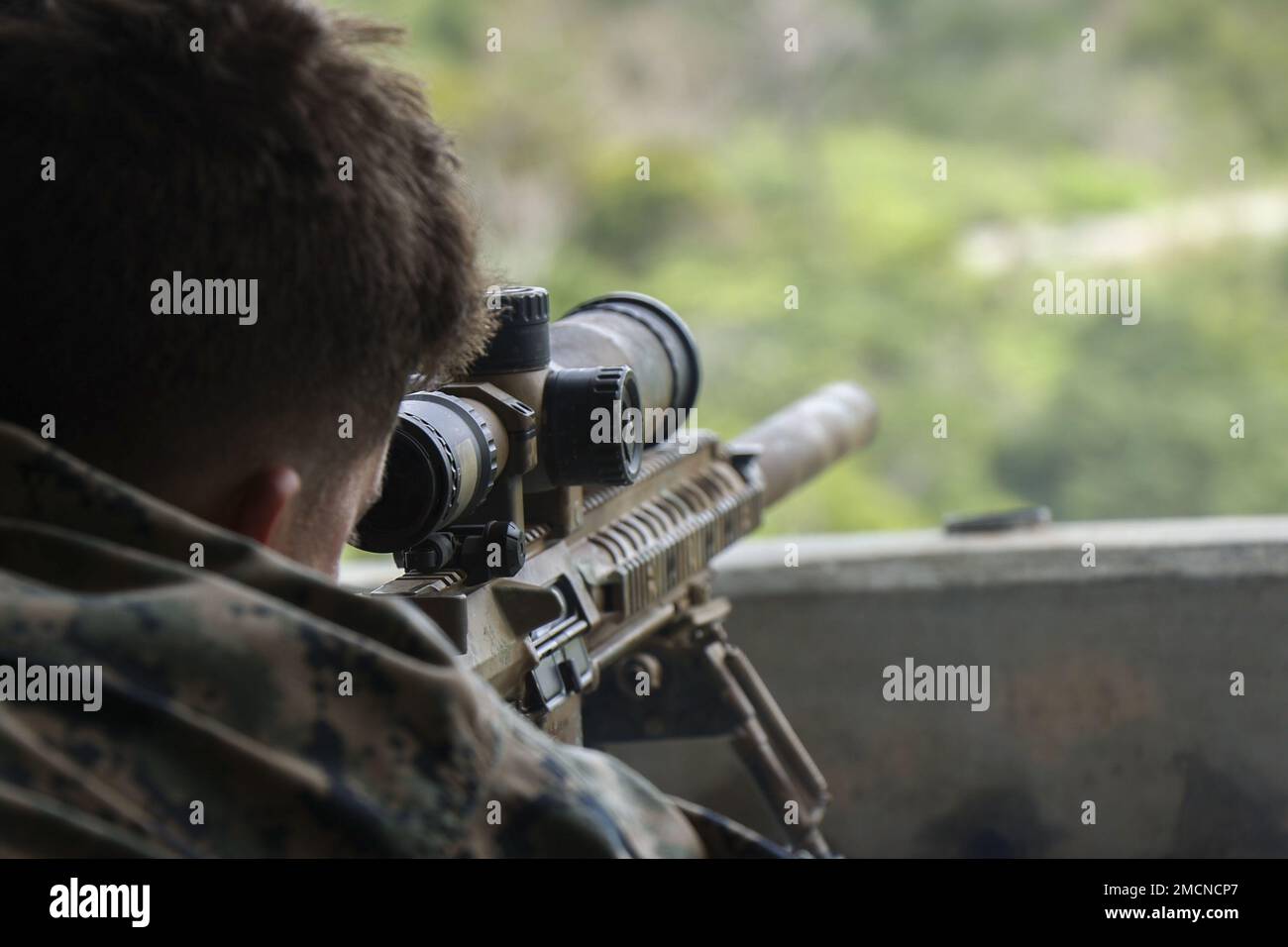 U.S. Marine Corps Lance Cpl. Isaac Slavkin, a reconnaissance Marine ...