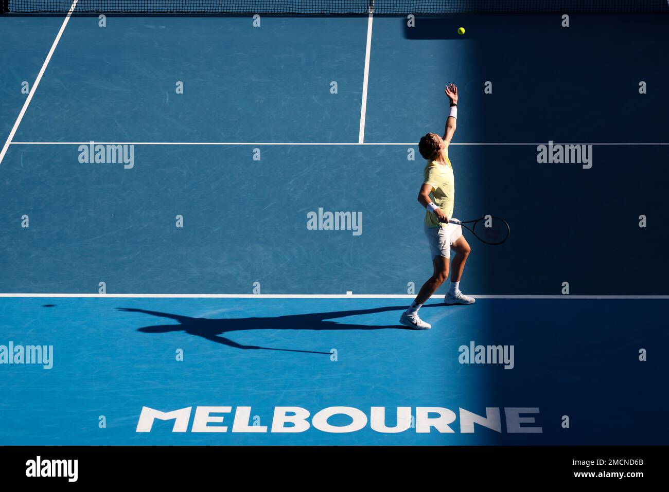 Melbourne, Victoria, Australia. 22nd Jan, 2023. MELBOURNE, AUSTRALIA - JANUARY 22: Sebastian ...