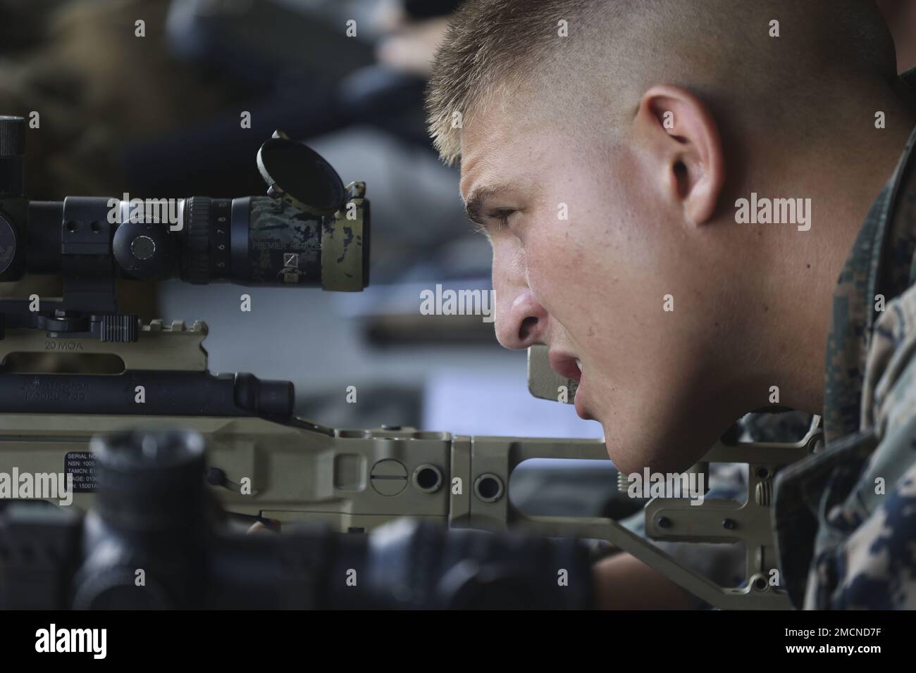 U.S. Marine Corps Lance Cpl. Garrett Weimer, a reconnaissance Marine ...