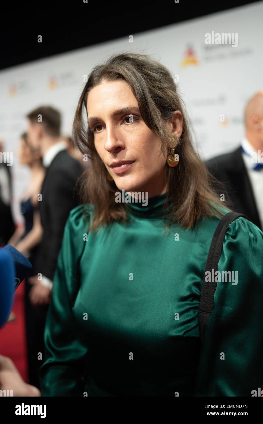 21 January 2023, Hessen, Frankfurt/Main: Andrea Petkovic stands on the ...