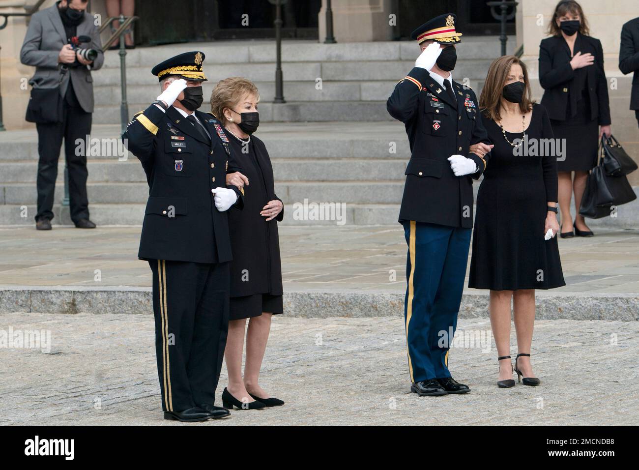 Former Sen. Elizabeth Dole, second from left, accompanied by Chairman ...
