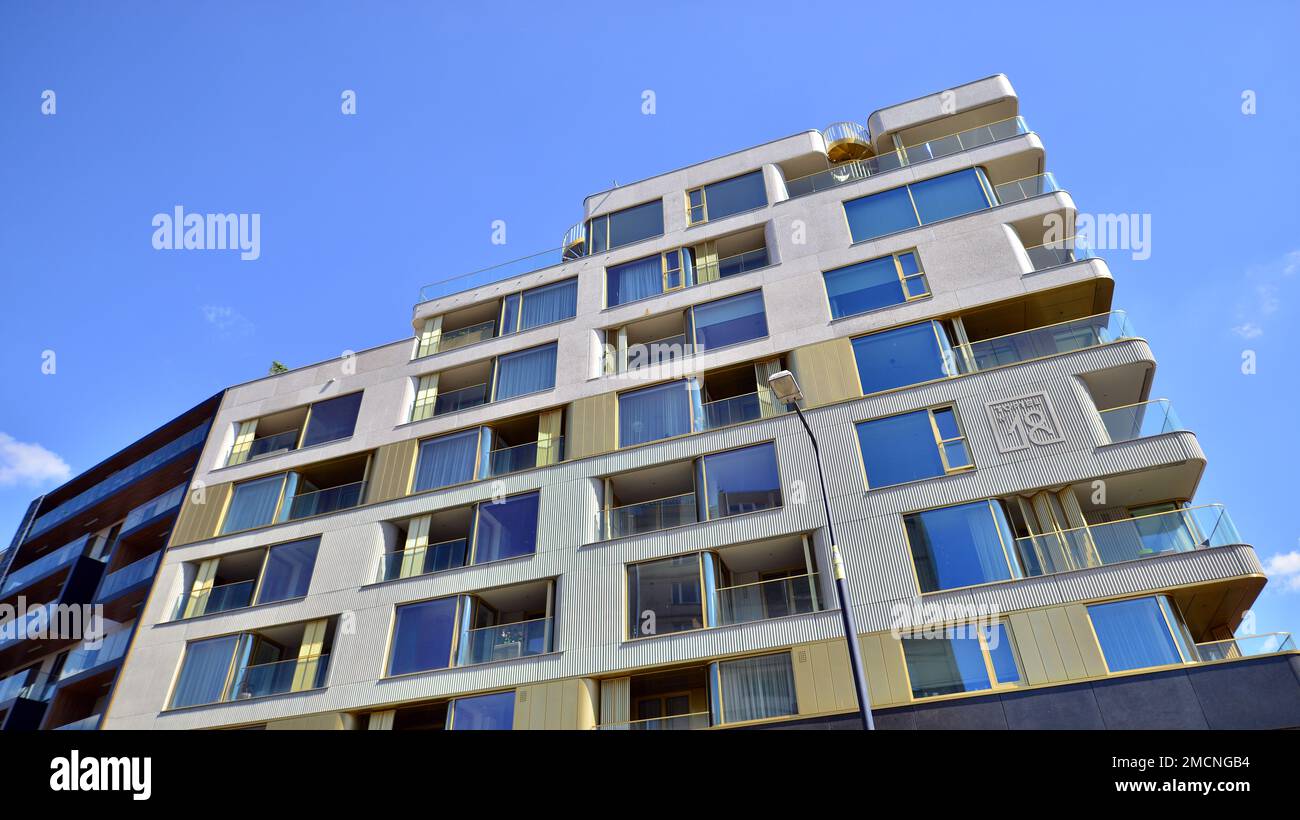 Apartment residential house and home facade architecture and outdoor ...