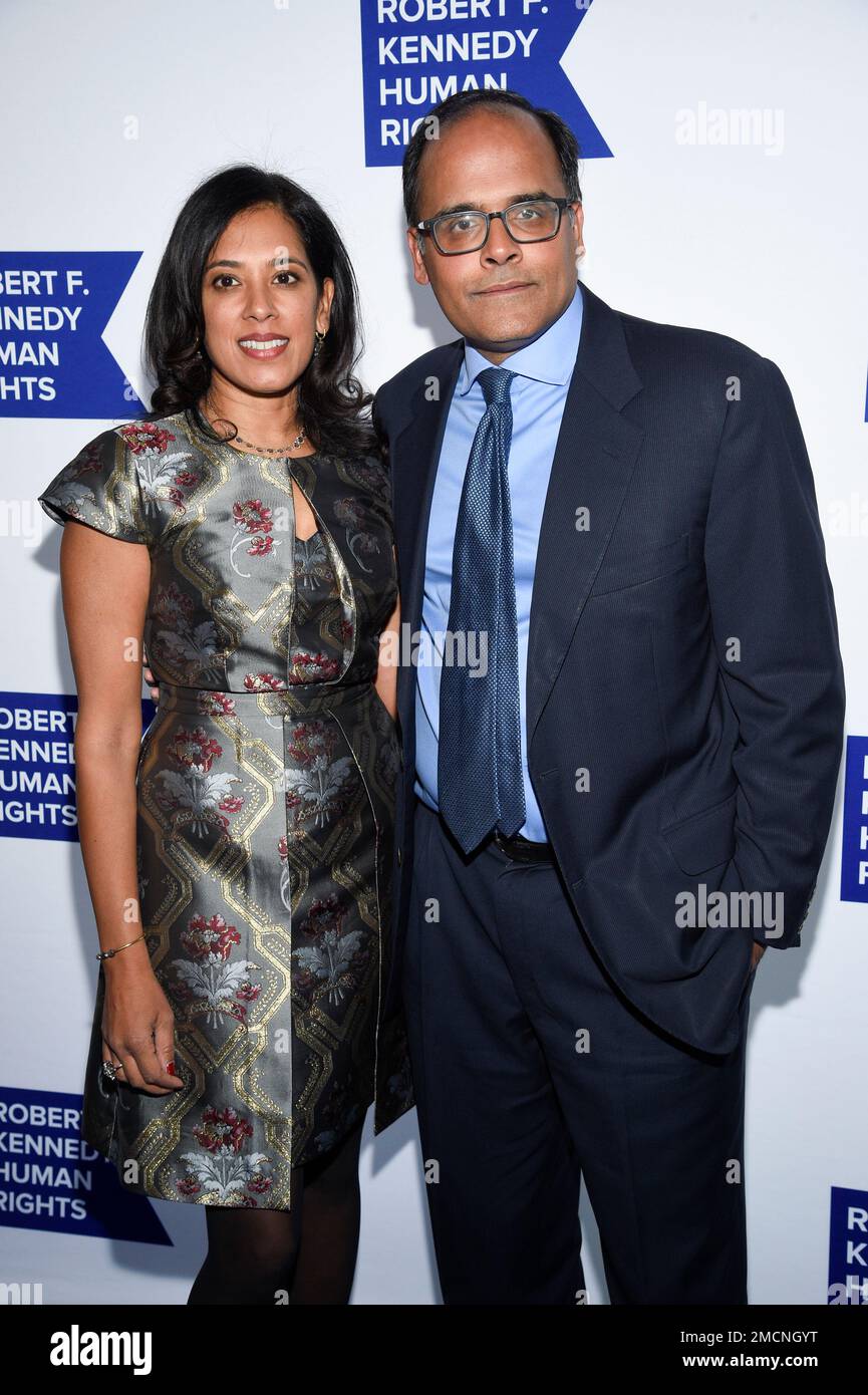 2021 Ripple of Hope award recipient Deven Parekh, right, and wife ...