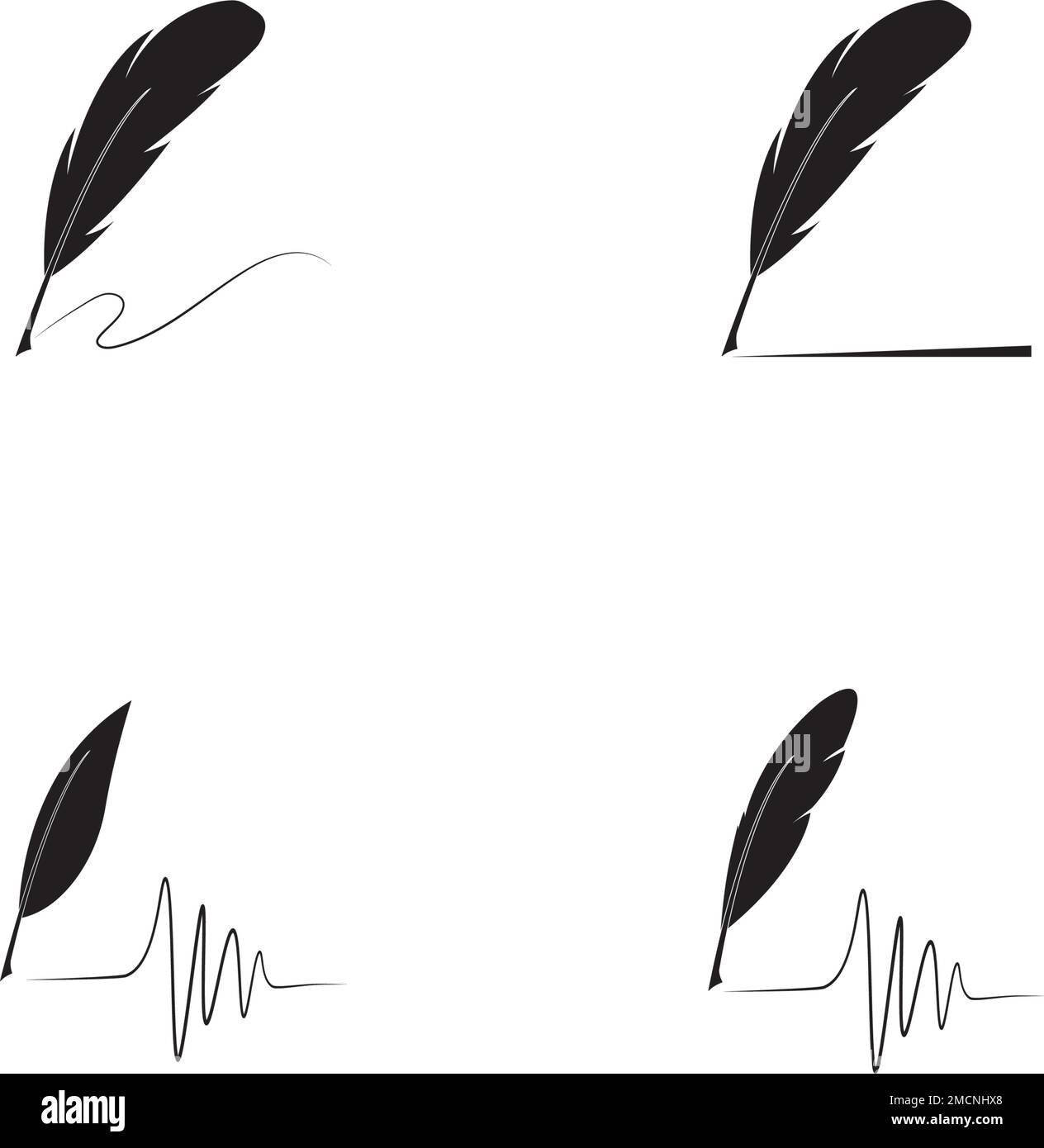 Feather pen logo vector template Stock Vector Image & Art - Alamy