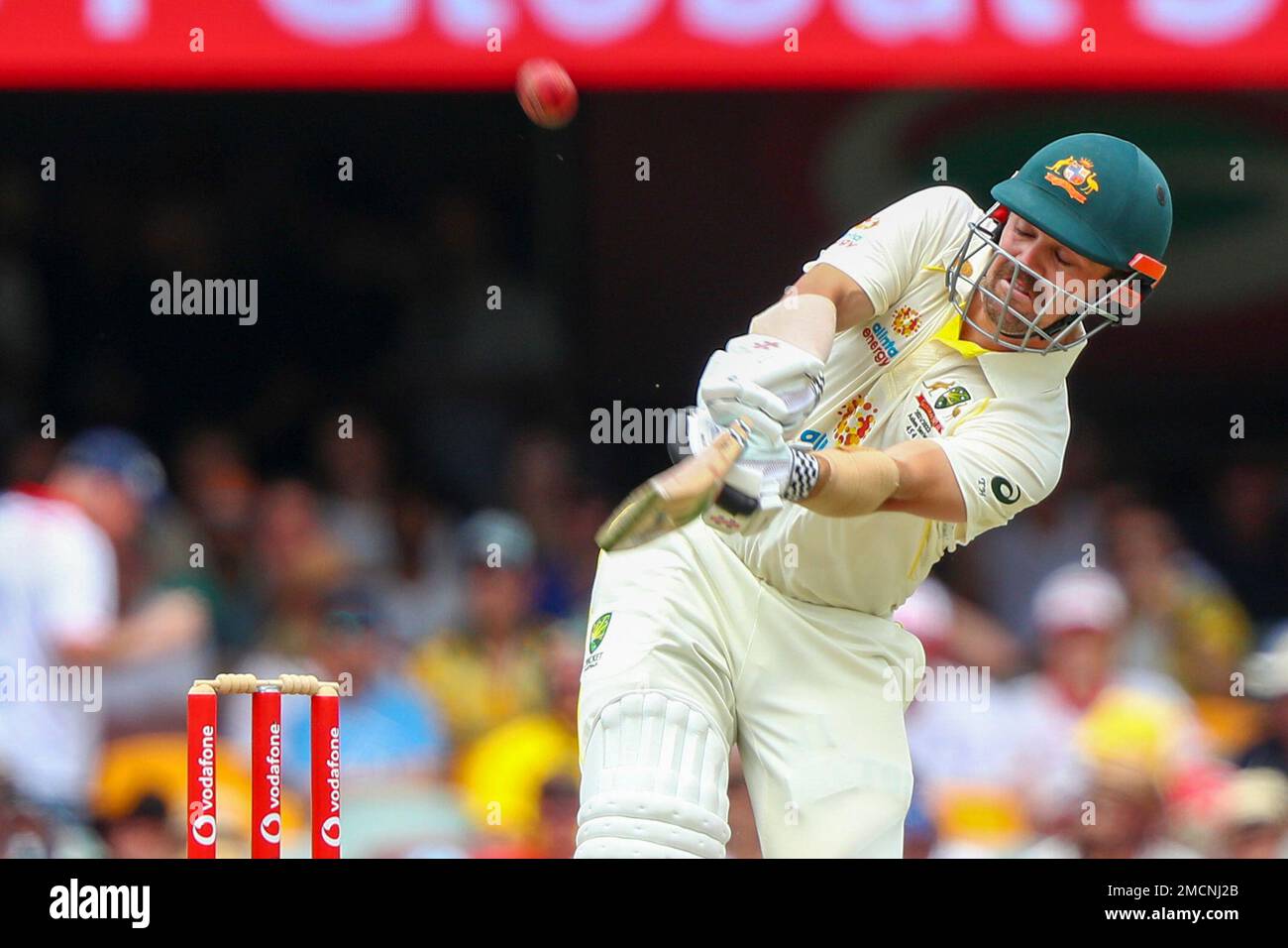 Australia's Travis Head bats during day three of the first Ashes ...