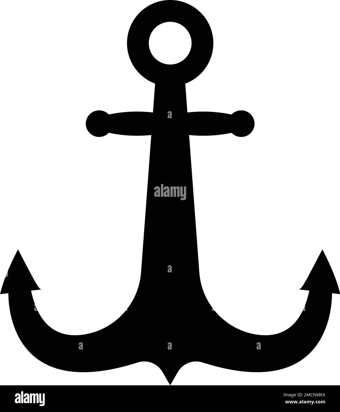 Anchor icon logo illustration Cut Out Stock Images & Pictures - Alamy