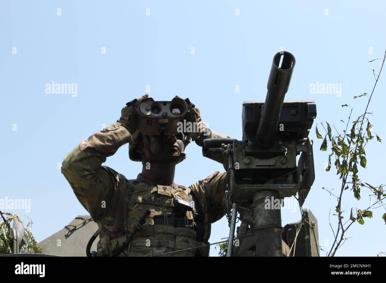A U.S. Army paratrooper with 1st squadron, 91st Cavalry Regiment ...