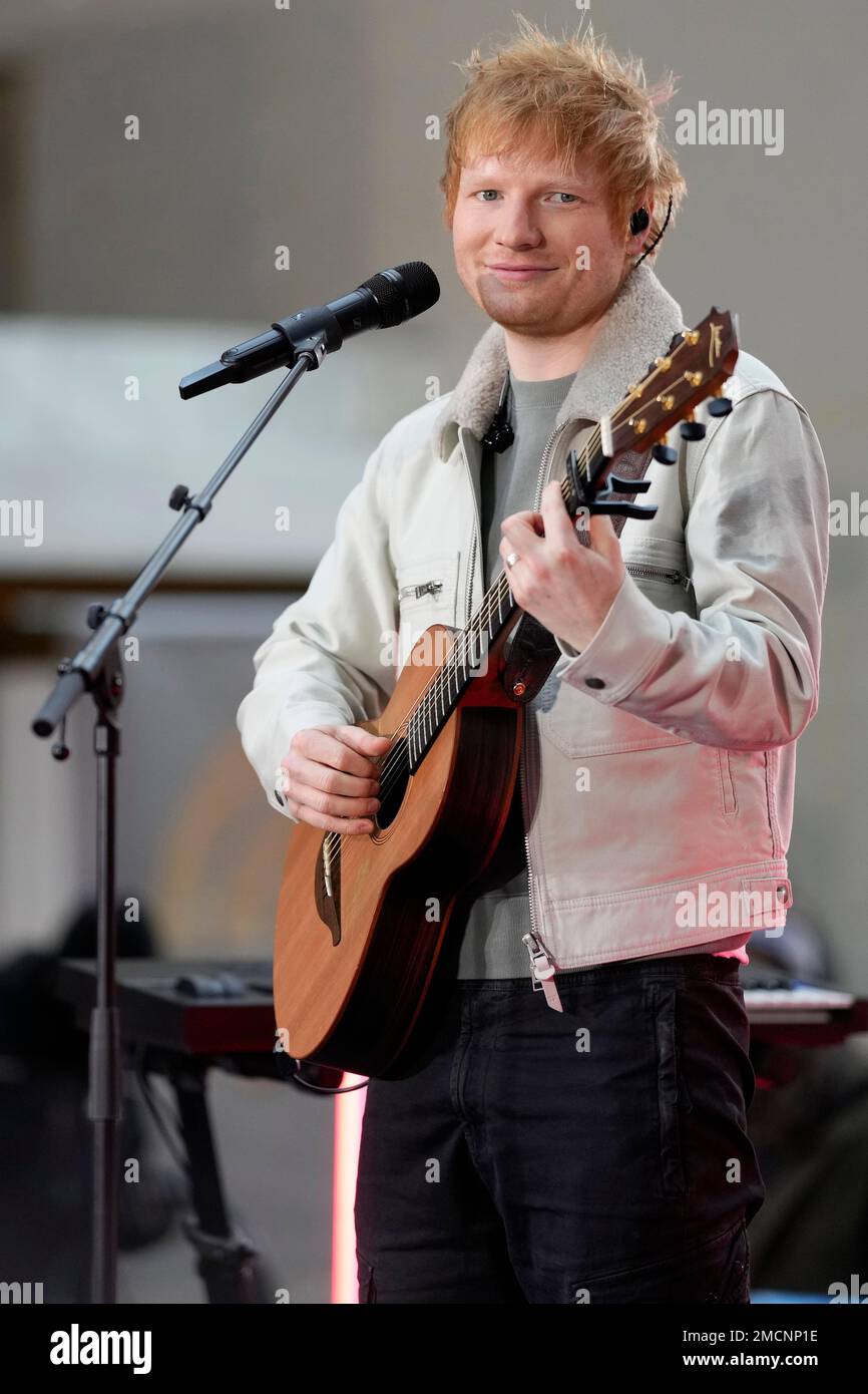 Ed Sheeran performs on NBC's "Today" show at Rockefeller Plaza on ...