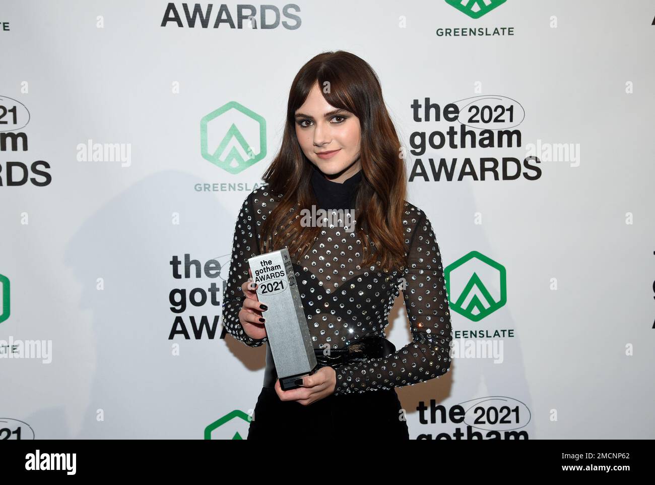 Breakthrough performer award winner Emilia Jones poses in the winners ...