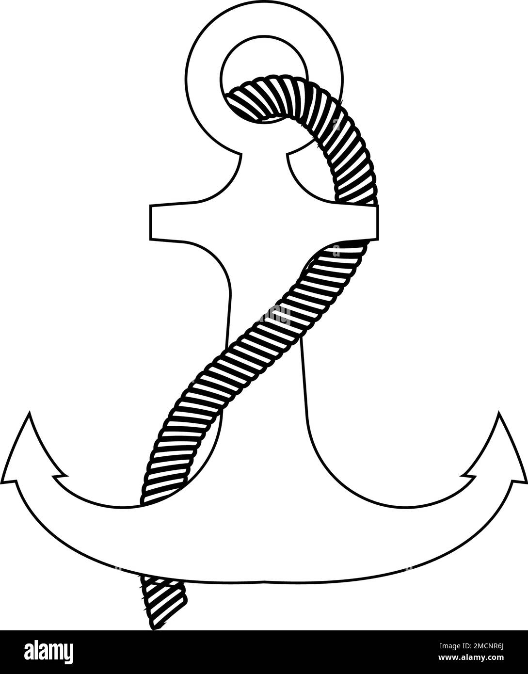 Anchor icon logo illustration Stock Vector Images - Alamy