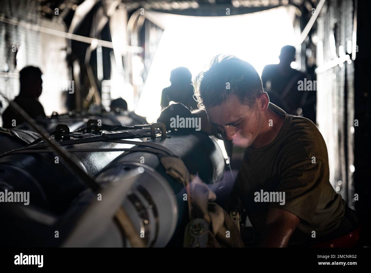 An Airman assigned to the 77th Fighter Generation Squadron practices ...