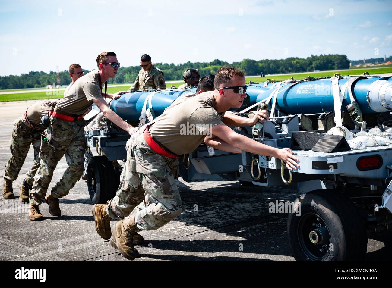 Airmen assigned to the 77th Fighter Generation Squadron practice ...