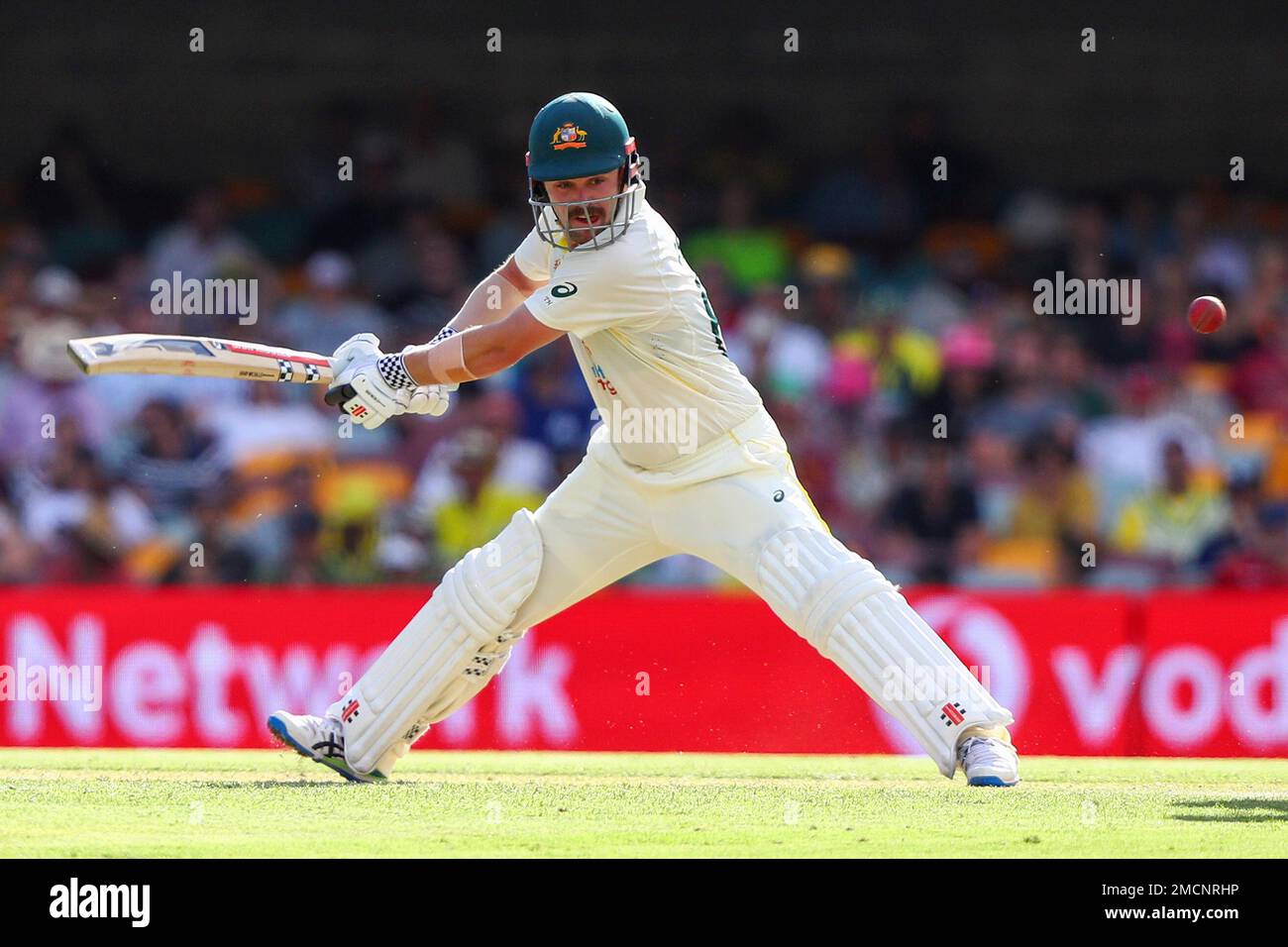 Australia's Travis Head bats during day two of the first Ashes cricket ...