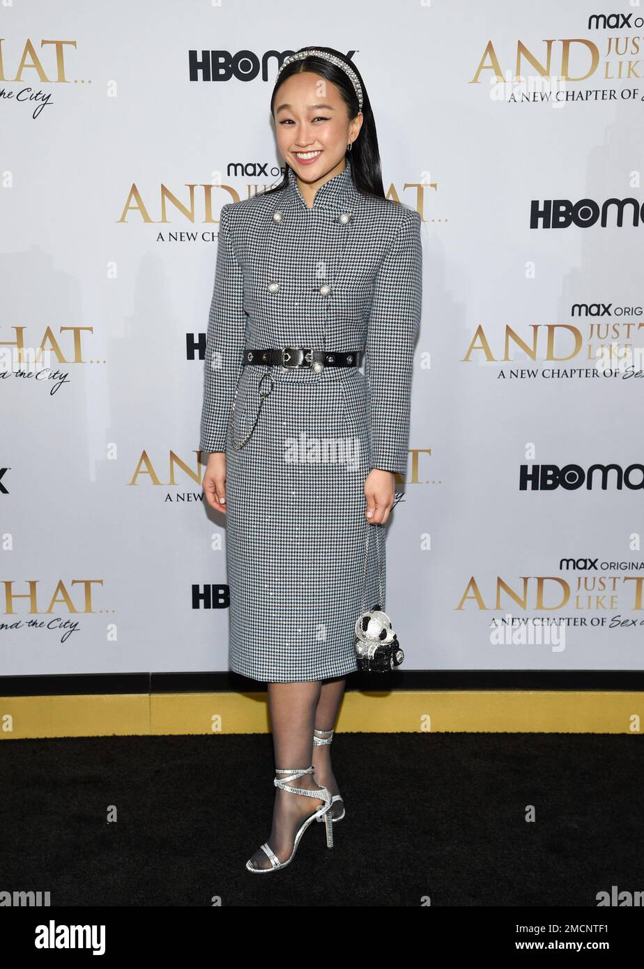 Cathy Ang attends the premiere of HBO's "And Just Like That" at the ...