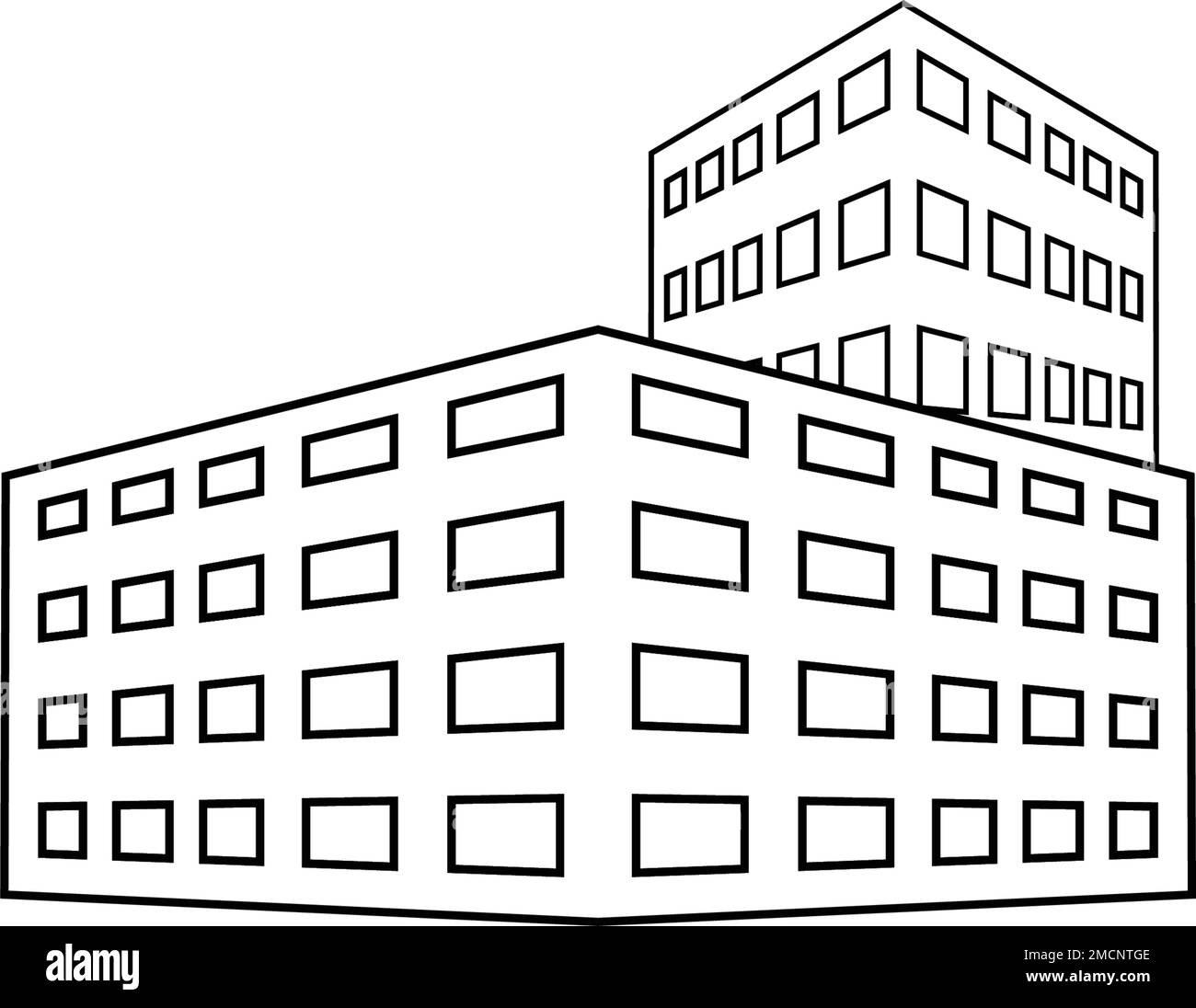 Office building modern industrial building Stock Vector Images - Alamy