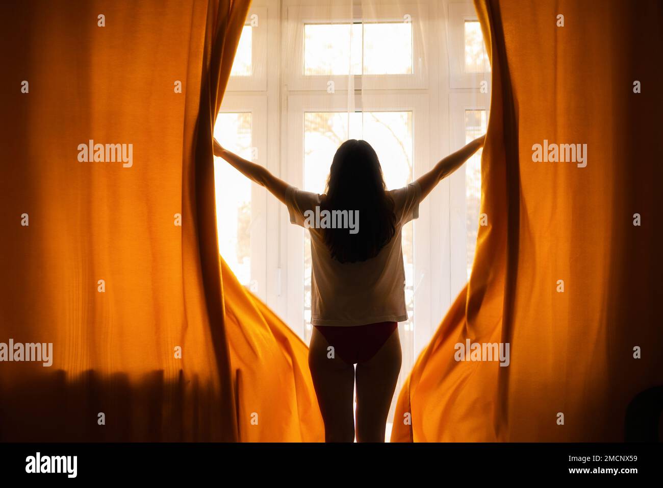 Lazy woman silhouette hi-res stock photography and images - Alamy