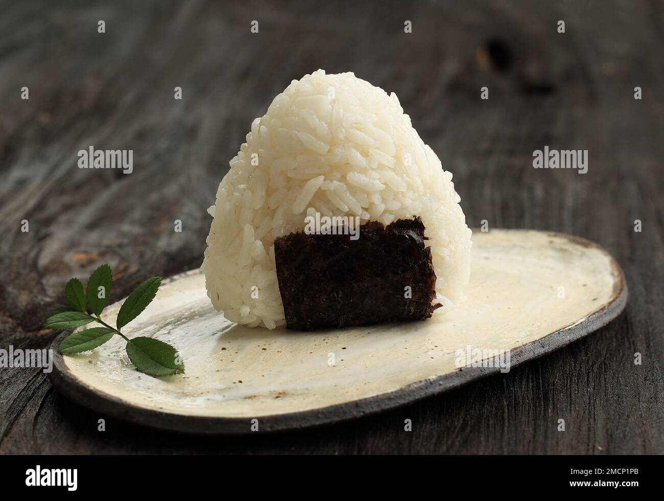 Onigiri Japanese Rice Ball with Triangle Shape with Roasted Nori Stock ...