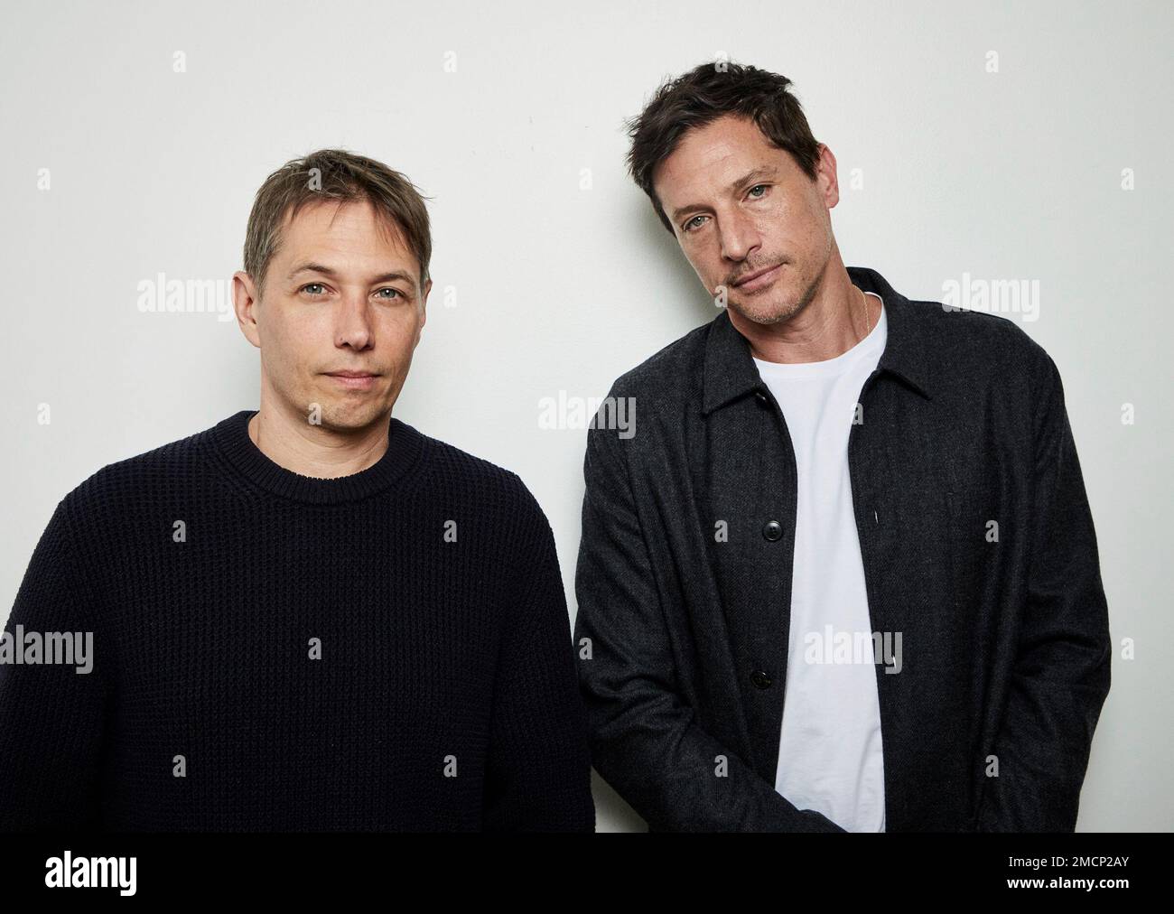 Filmmaker Sean Baker, left, poses with actor Simon Rex in New York on ...