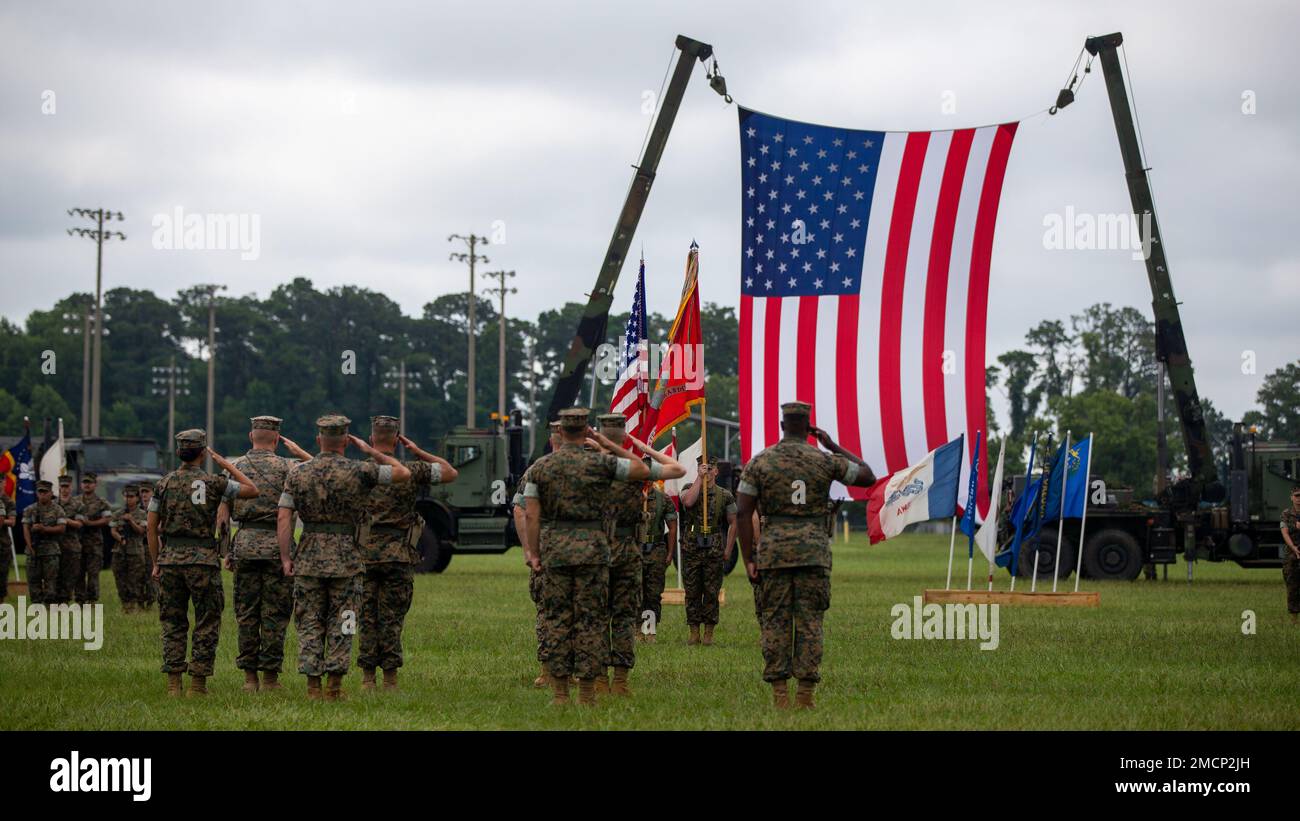 U.S. Marines with Headquarters Battalion (HQBn.), 2d Marine Division ...