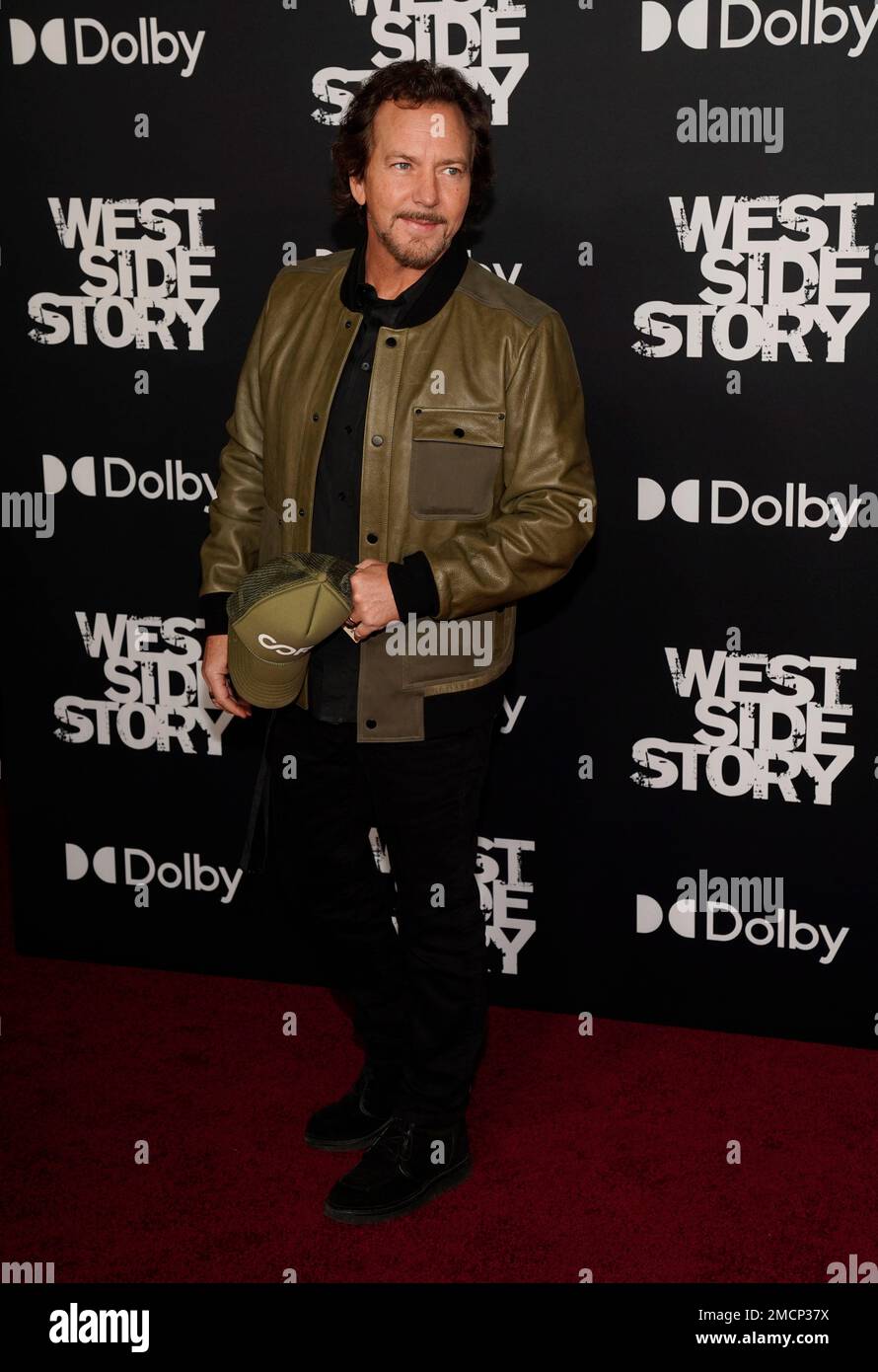 Pearl Jam singer Eddie Vedder poses at the premiere of the film "West ...