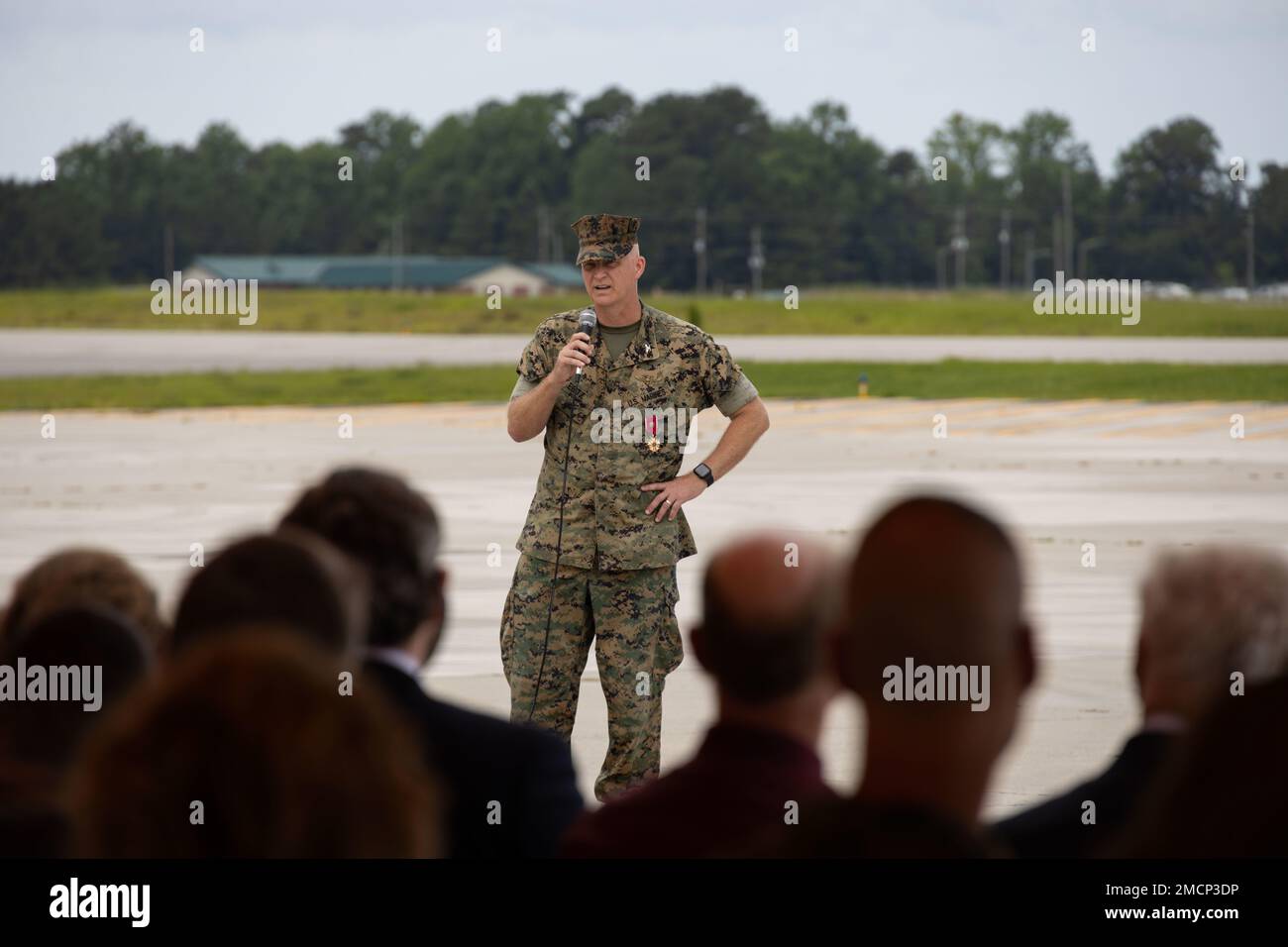 U.S. Marine Corps Col. Curtis V. Ebitz, outgoing commanding officer ...