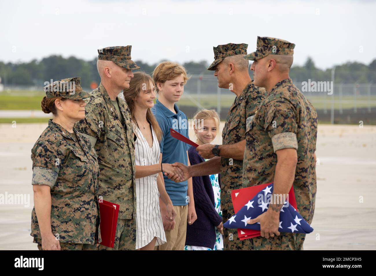 U.S. Marine Corps Col. Curtis V. Ebitz, outgoing commanding officer ...