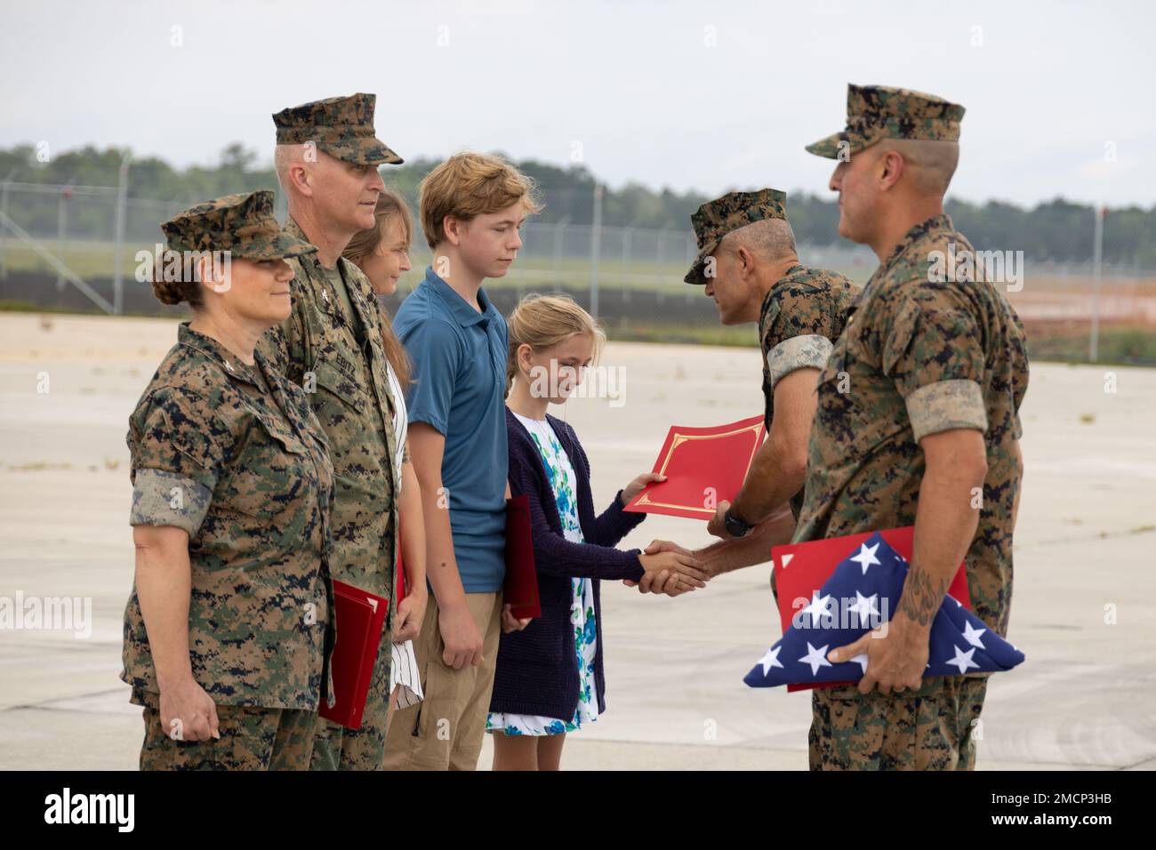 U.S. Marine Corps Col. Curtis V. Ebitz, outgoing commanding officer ...