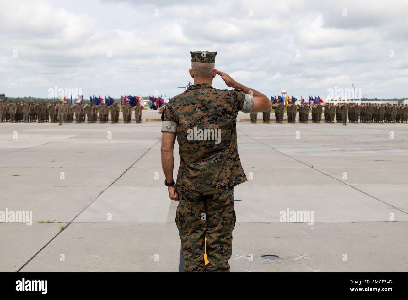 U.S. Marine Corps Col. Garth W. Burnett, incoming commanding officer ...