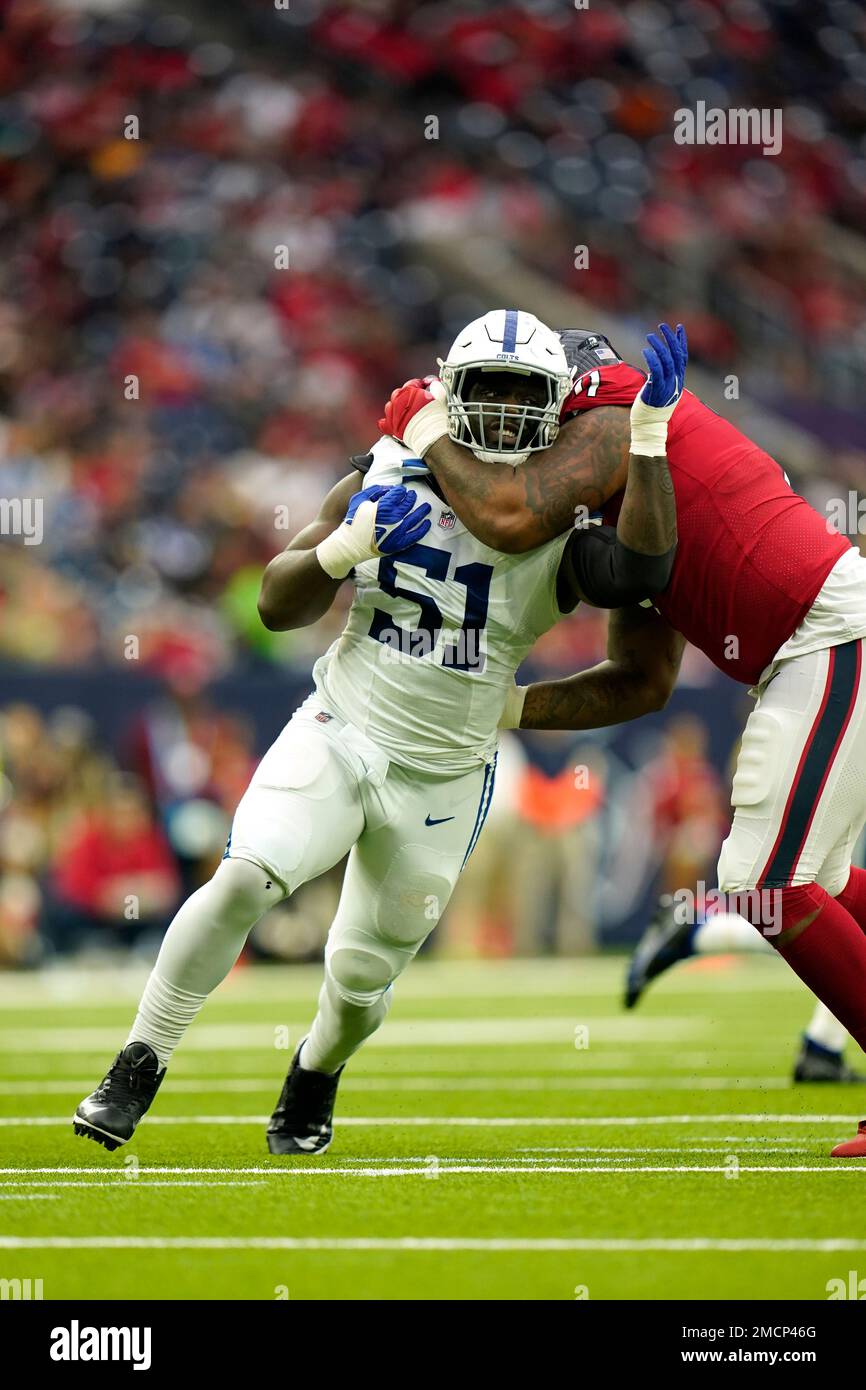Indianapolis Colts defensive end Kwity Paye (51) rushes during an NFL ...