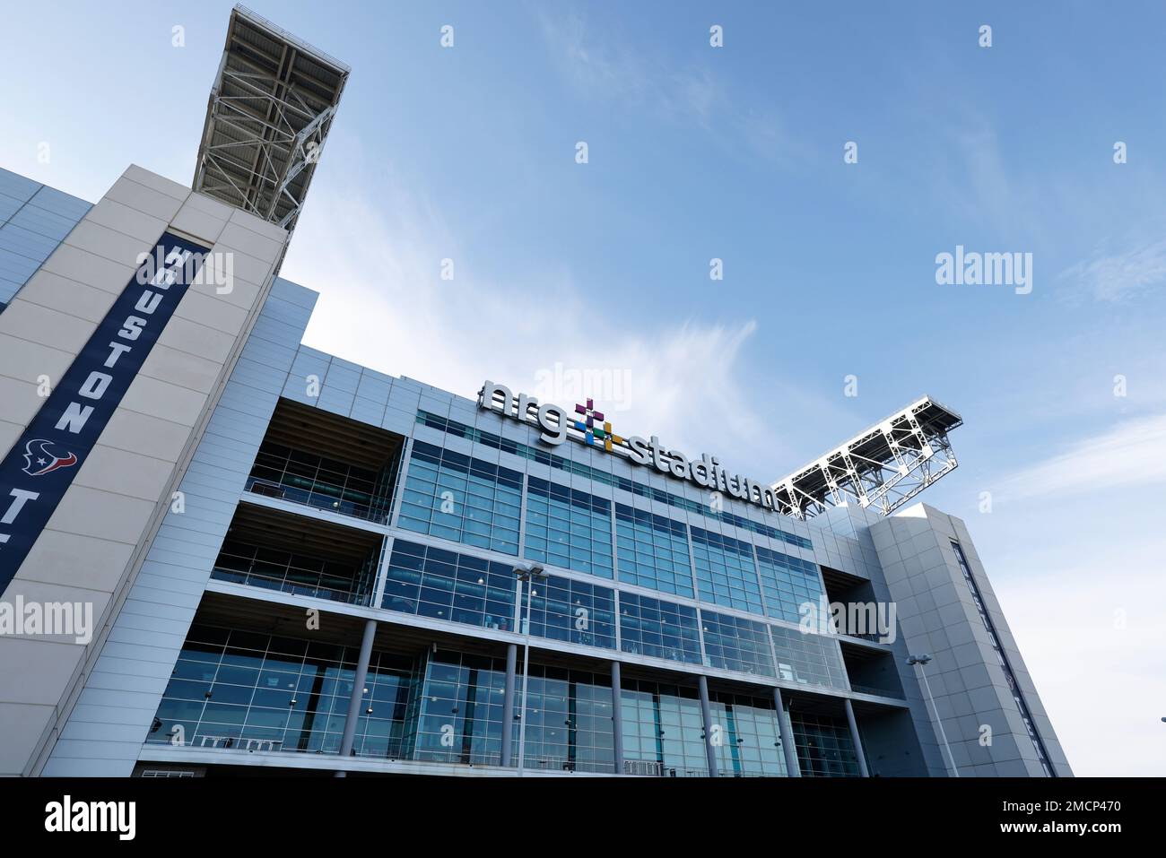 A general outside view of NRG Stadium before an NFL football game ...