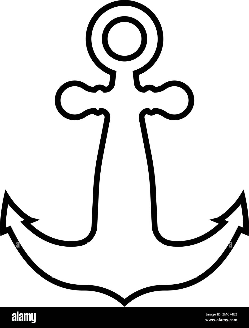 Anchor icon logo illustration Cut Out Stock Images & Pictures - Alamy