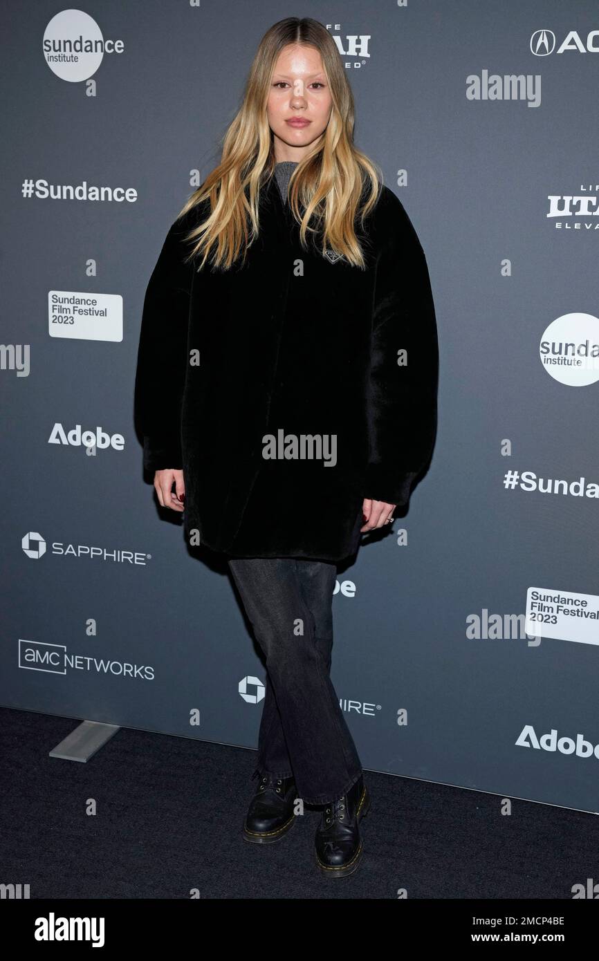 Mia Goth attends the premiere of "Infinity Pool" at The Ray Theater during the 2023 Sundance ...