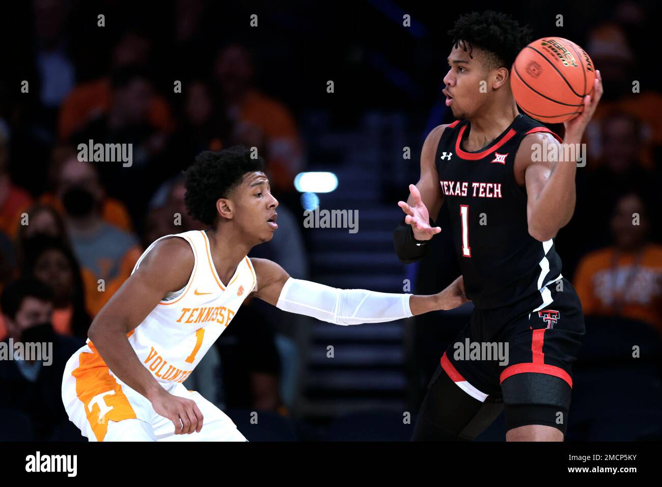 Texas Tech guard Terrence Shannon Jr. looks to pass around Tennessee ...