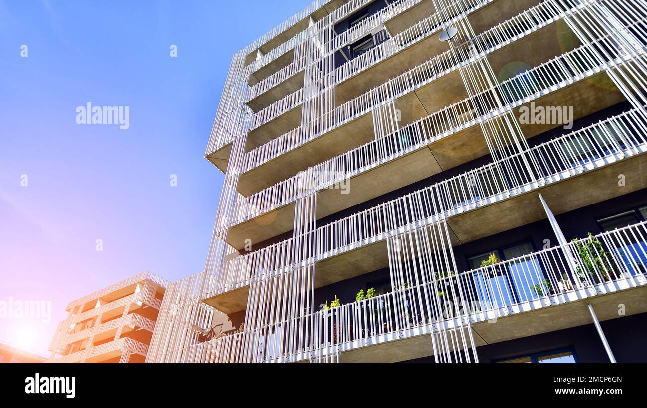 Apartment residential house and home facade architecture and outdoor ...