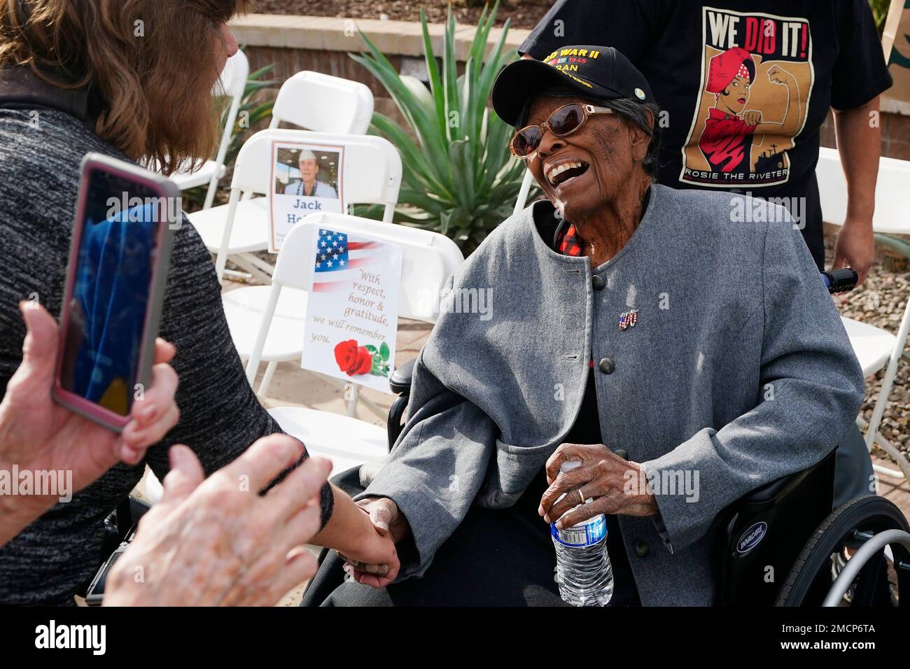 WWII veteran Fannie Griffin McClendon, a member of the African American ...