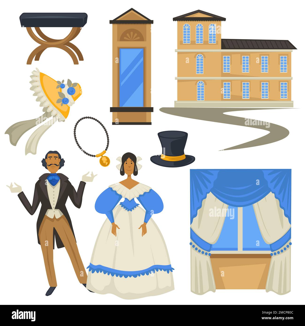 Biedermeier furniture Stock Vector Images - Alamy