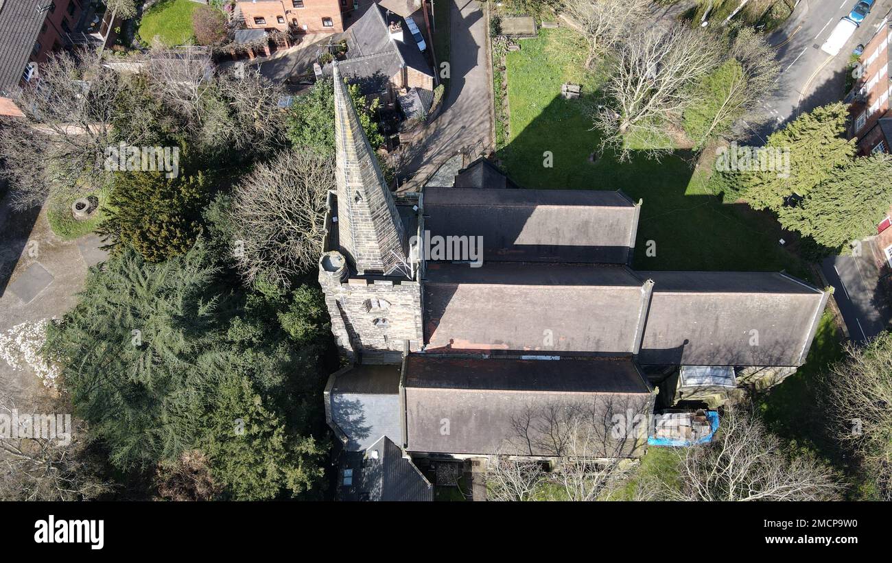 An aerial view of the Abbey of Kells Stock Photo - Alamy