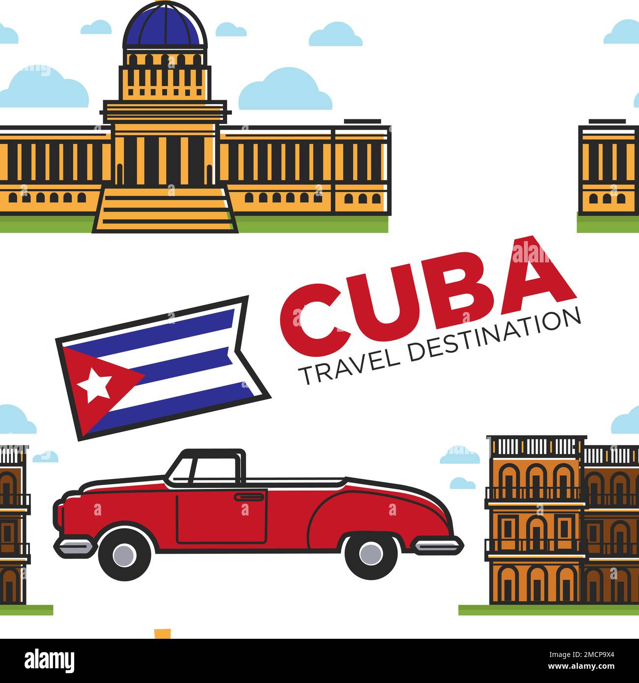 Traditional cuban architecture Stock Vector Images - Alamy