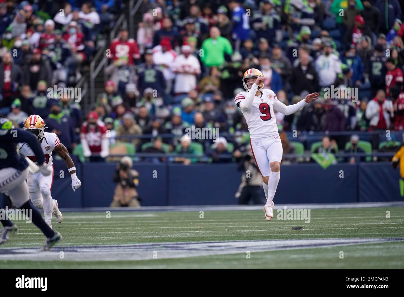 San Francisco 49ers kicker Robbie Gould during an NFL football game ...