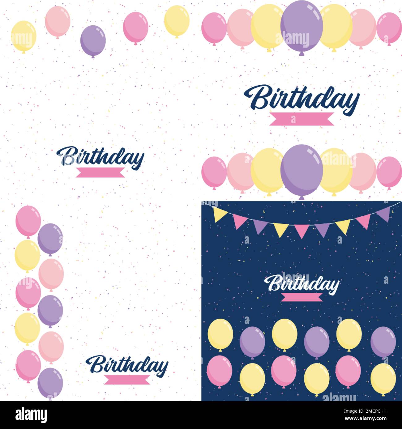 Happy Birthday Streamers And Confetti