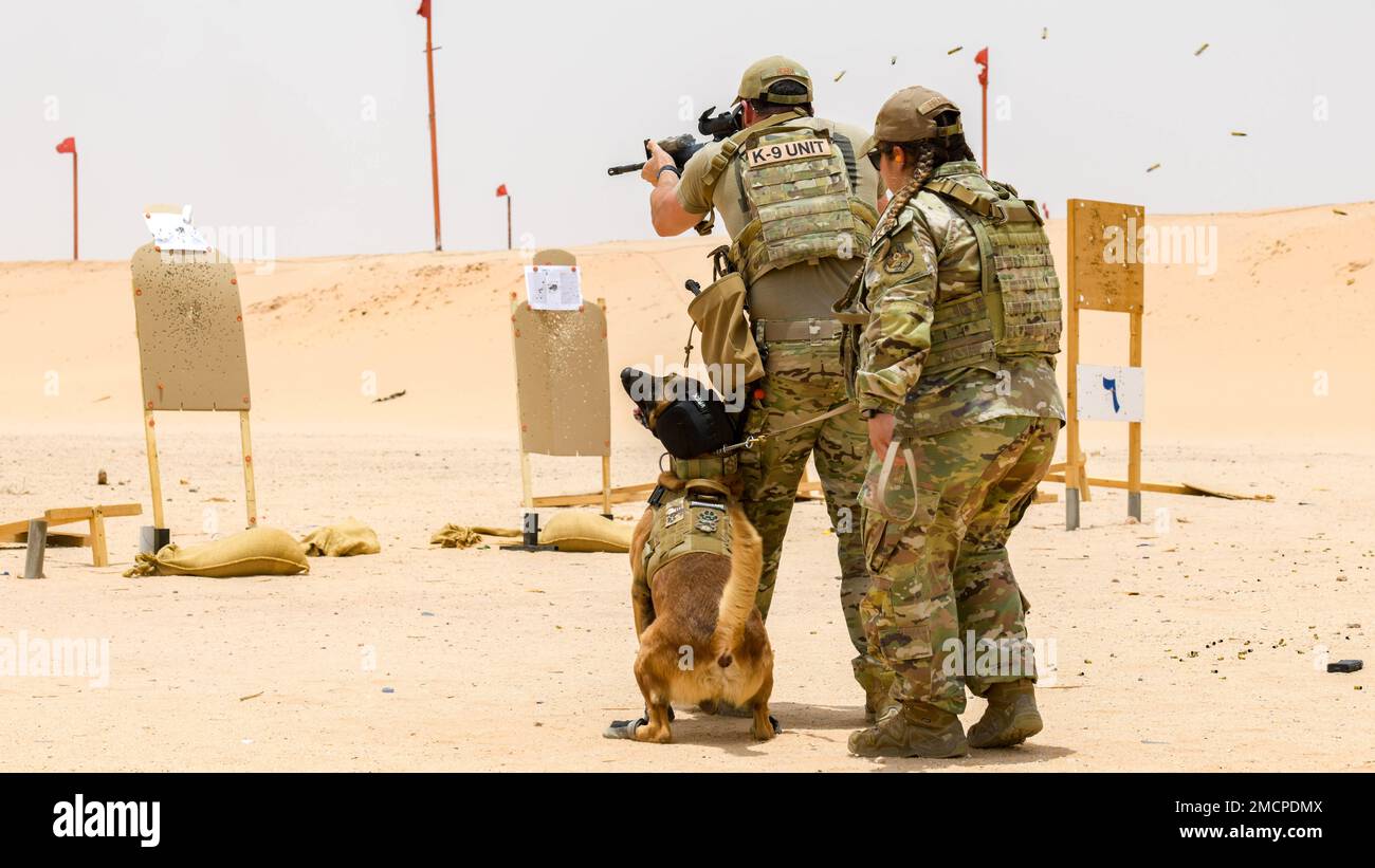 U.S. Air Force Staff Sgt. Cody Monda, a K9 handler with the 378th ...